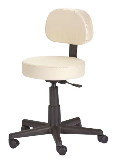 Earthlite Rolling Stool With Back Pneumatic Massage Stools